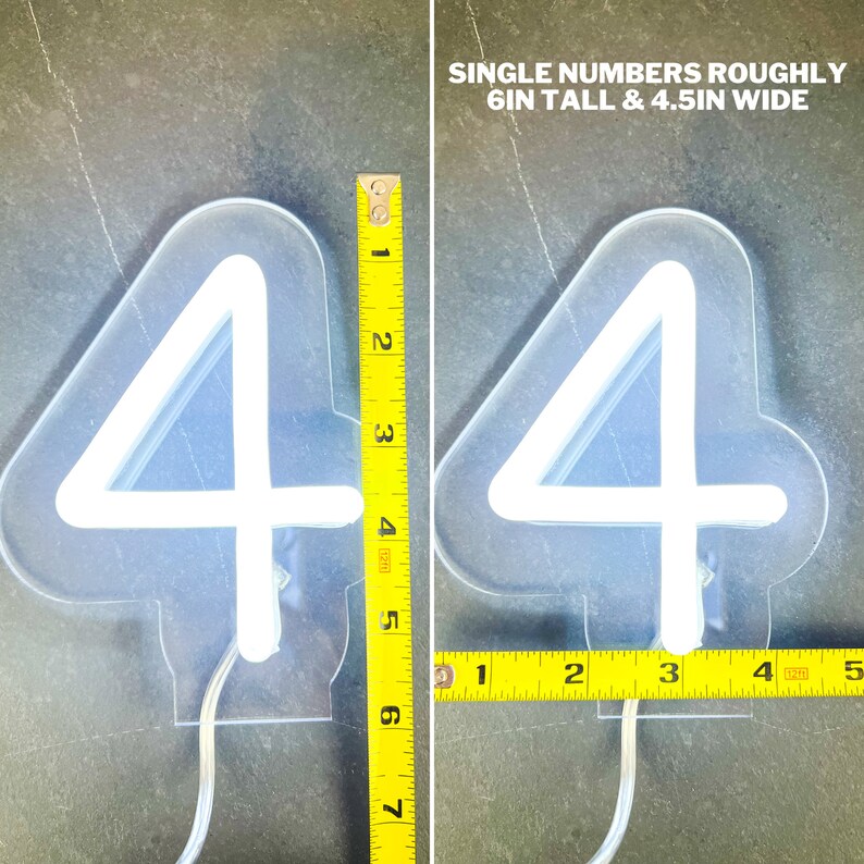 Neon Table Numbers Custom Neon Sign LED Neon Sign for - Etsy