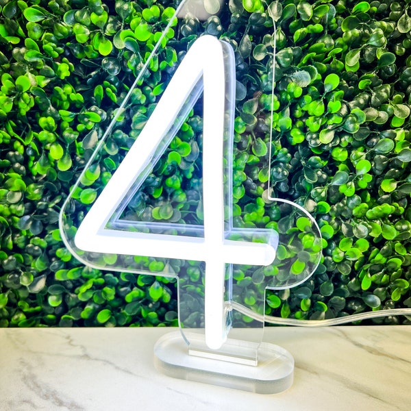 Neon Table Numbers Battery - Etsy