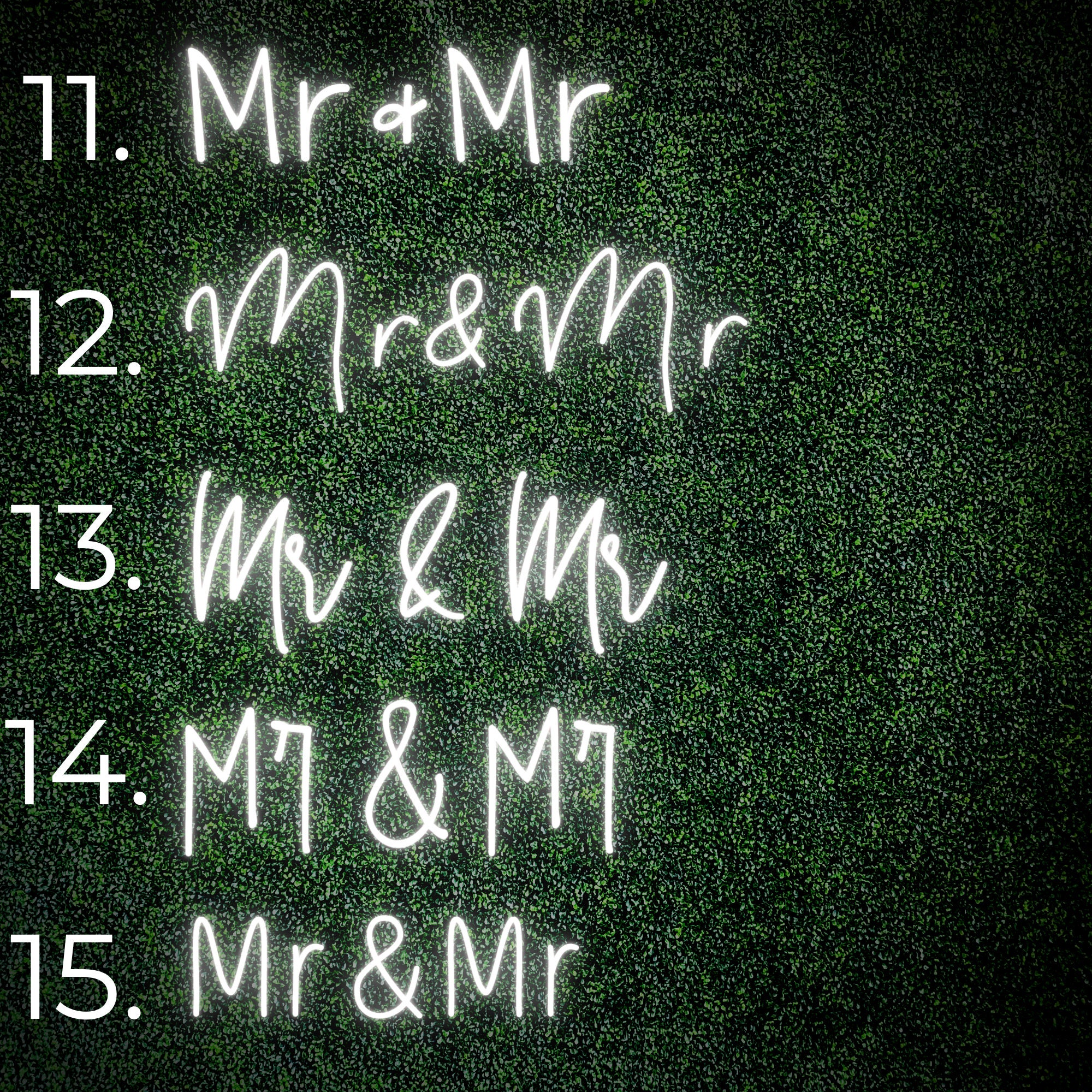Mr & Mr Neon Sign, Premium Quality Cool to Touch, Custom Neon Sign, Mr ...
