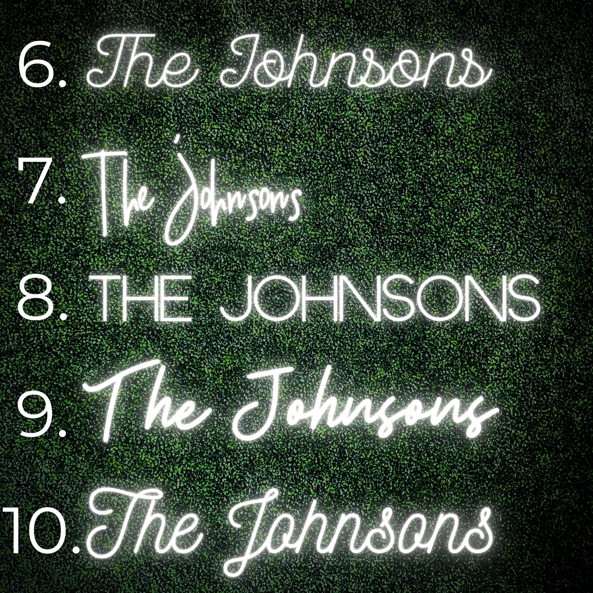 CUSTOM Last Name Neon Sign Premium Quality Cool to Touch | Etsy