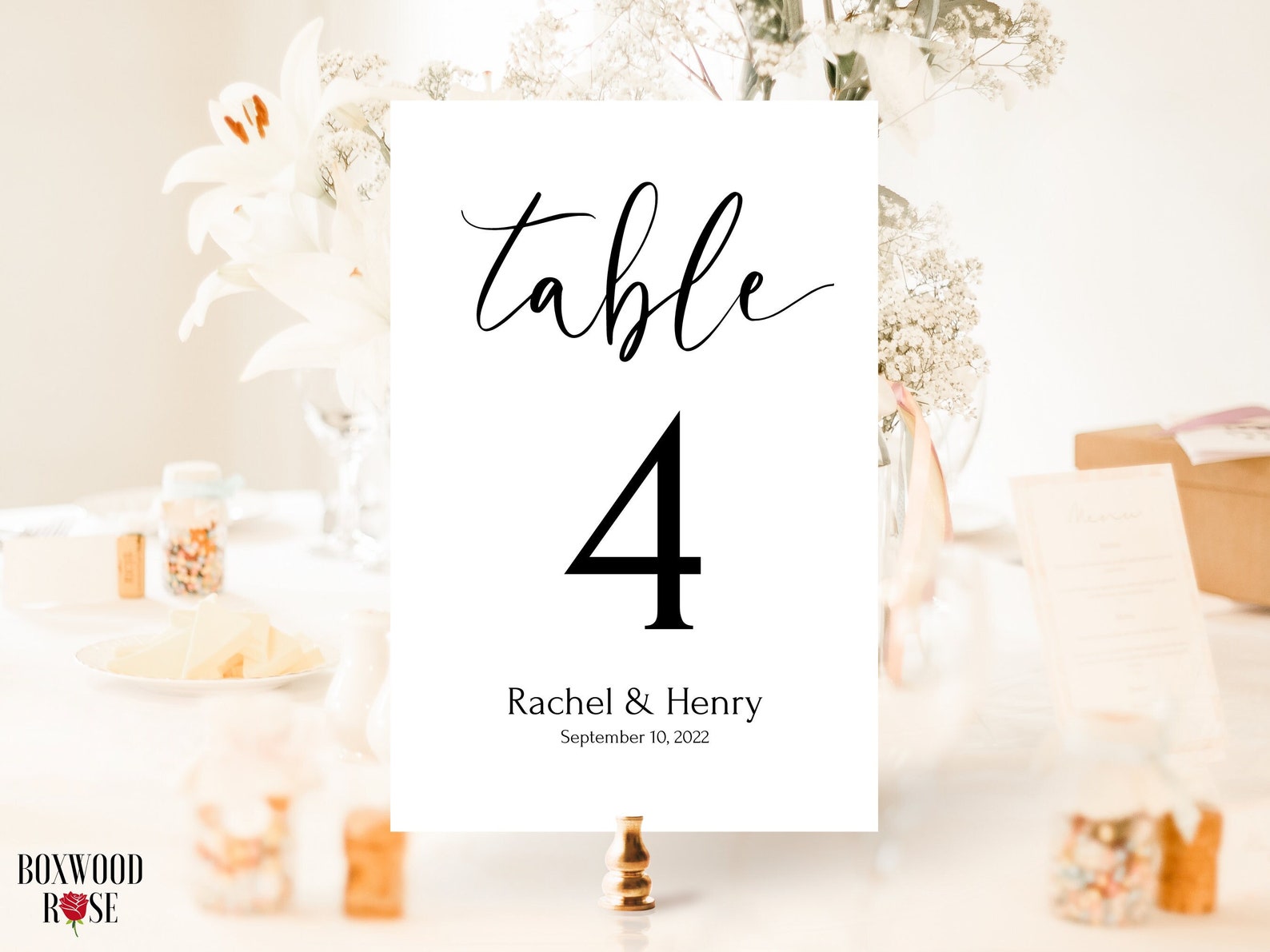 Wedding Table Number Template Modern Design Custom Table - Etsy
