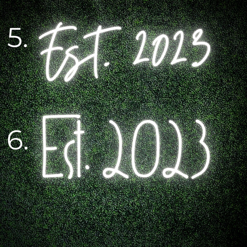 Est. 2023 Neon Sign, Premium Quality Cool to Touch, Custom Neon Sign ...