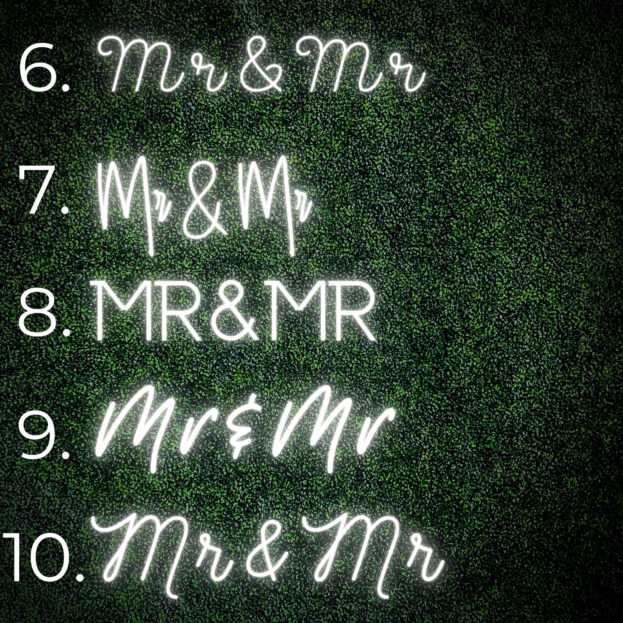 Mr & Mr Neon Sign, Premium Quality Cool to Touch, Custom Neon Sign, Mr ...