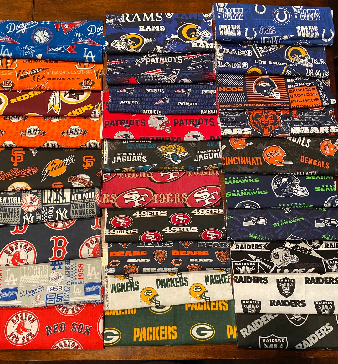 15 Swatches Lot of Various NFL Cotton Fabric Team Sports Football Lot ...