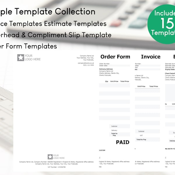Invoice Template Word Simple - Etsy