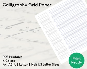 Calligraphy Grid Paper - Etsy