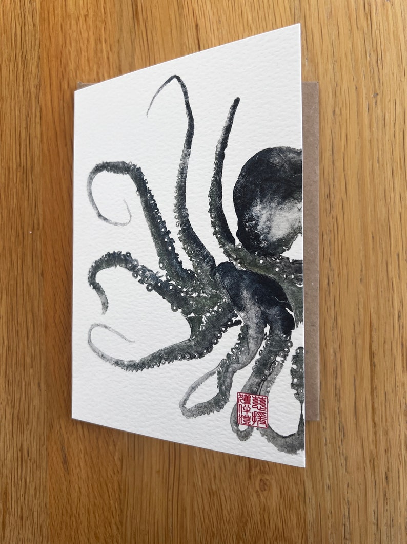 Octopus Greeting Card - Etsy