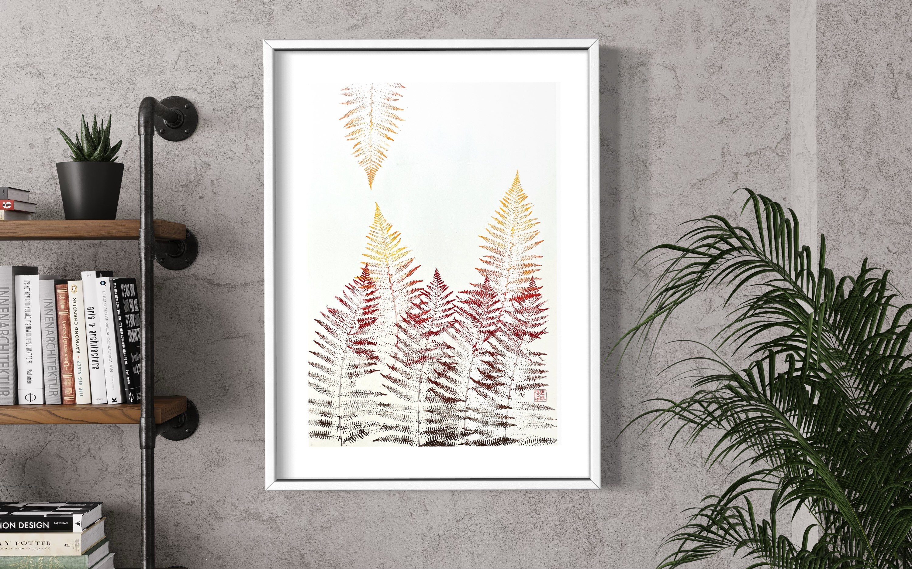 Multiple Fern Print Made Using the Gyotaku Printing Method - Etsy
