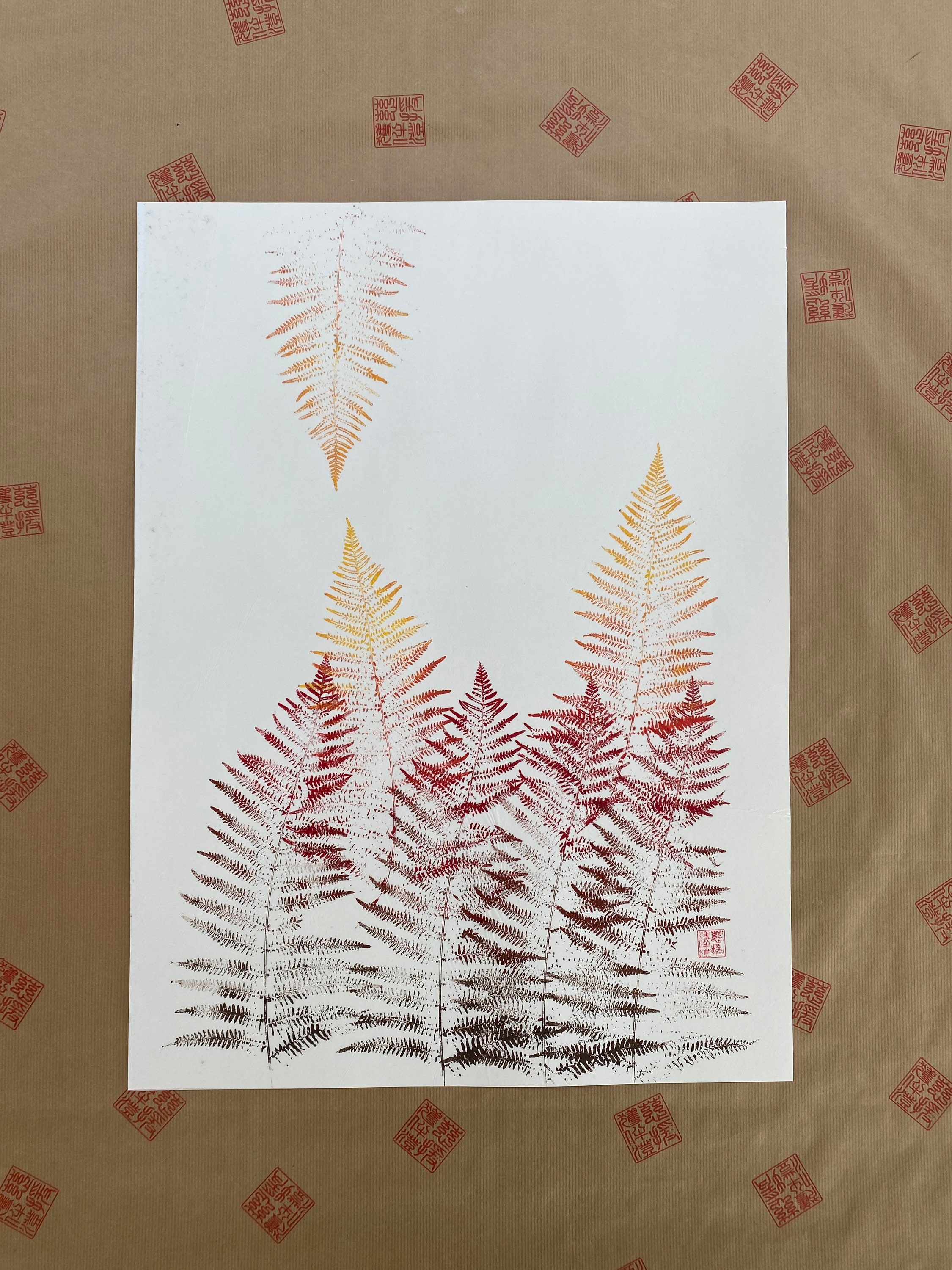 Multiple Fern Print Made Using the Gyotaku Printing Method - Etsy