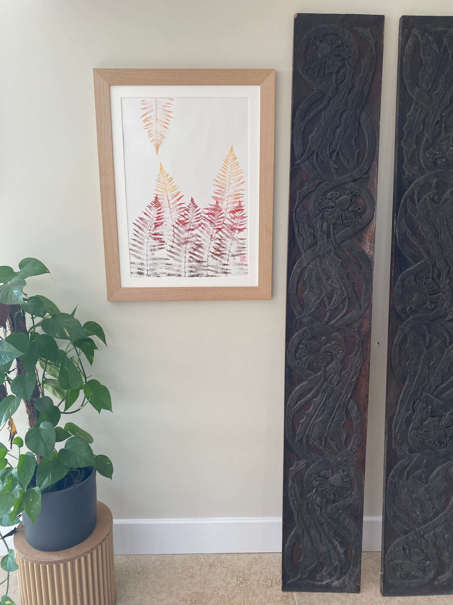 Multiple Fern Print Made Using the Gyotaku Printing Method - Etsy