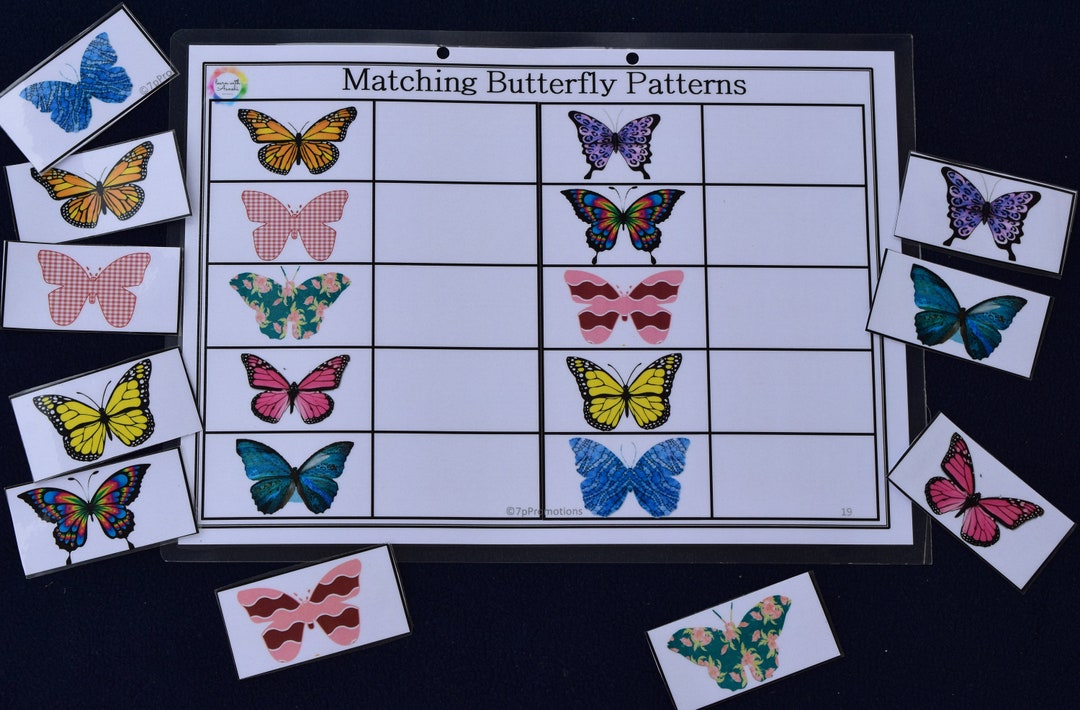Butterfly Pattern Matching Worksheets| Matching| Patterns| Printable ...
