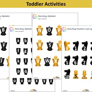 Chess, Combo Pack for Kids, Busy Books, Chess Printables, Learning ...