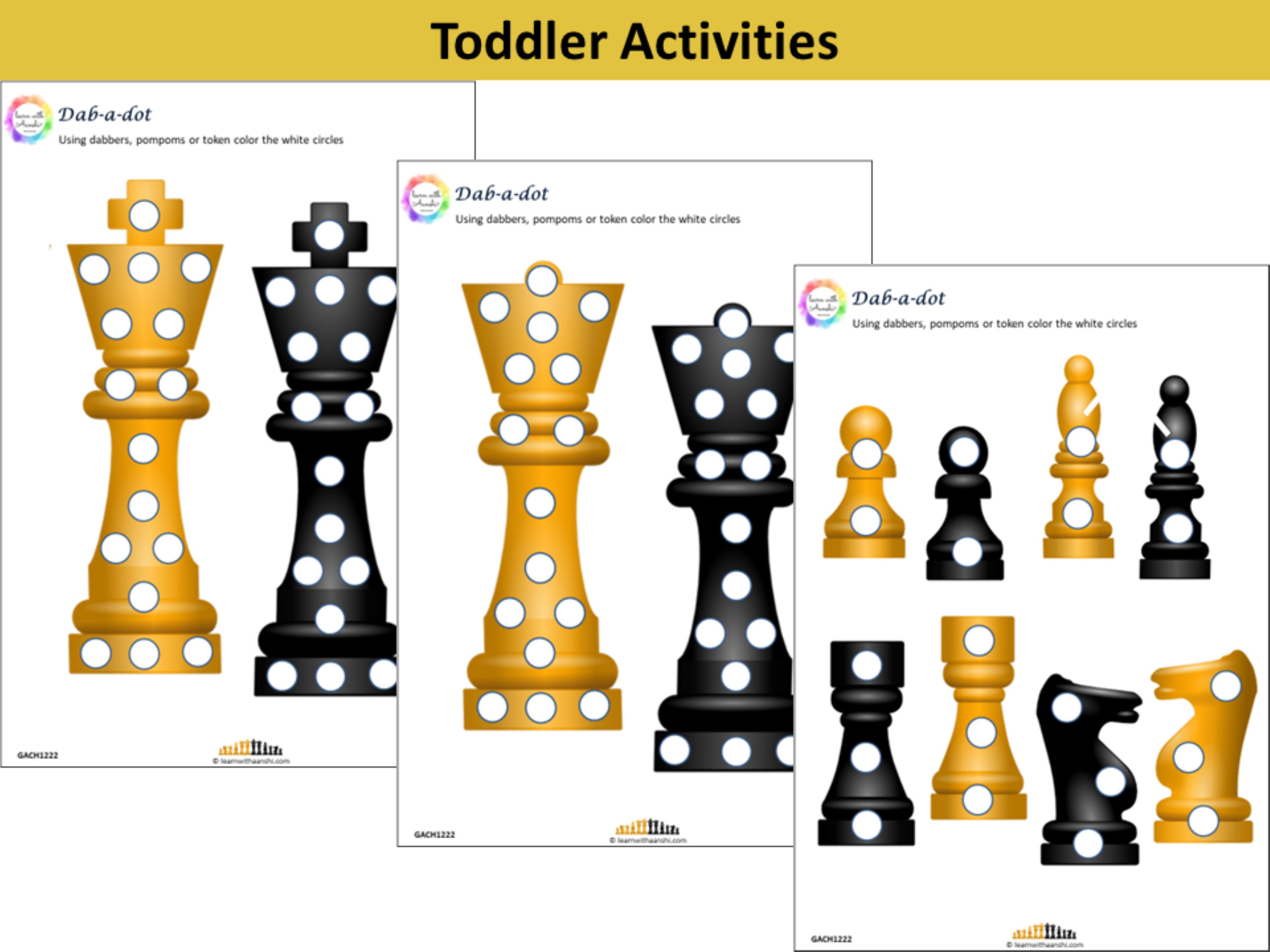 Chess, Combo Pack for Kids, Busy Books, Chess Printables, Learning ...