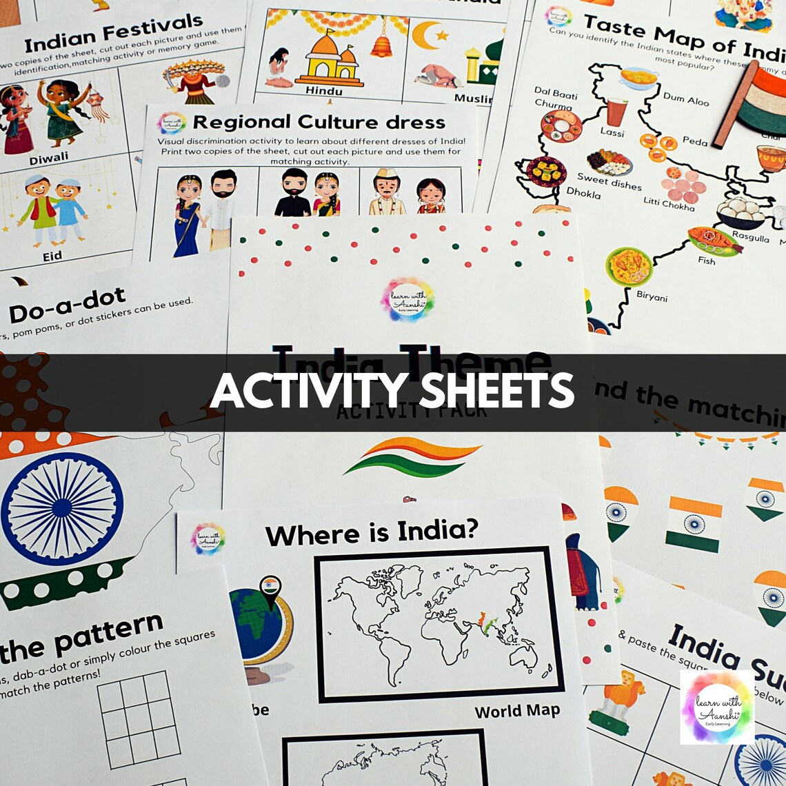 India Activity Printables, India Country Study, Learn About India ...