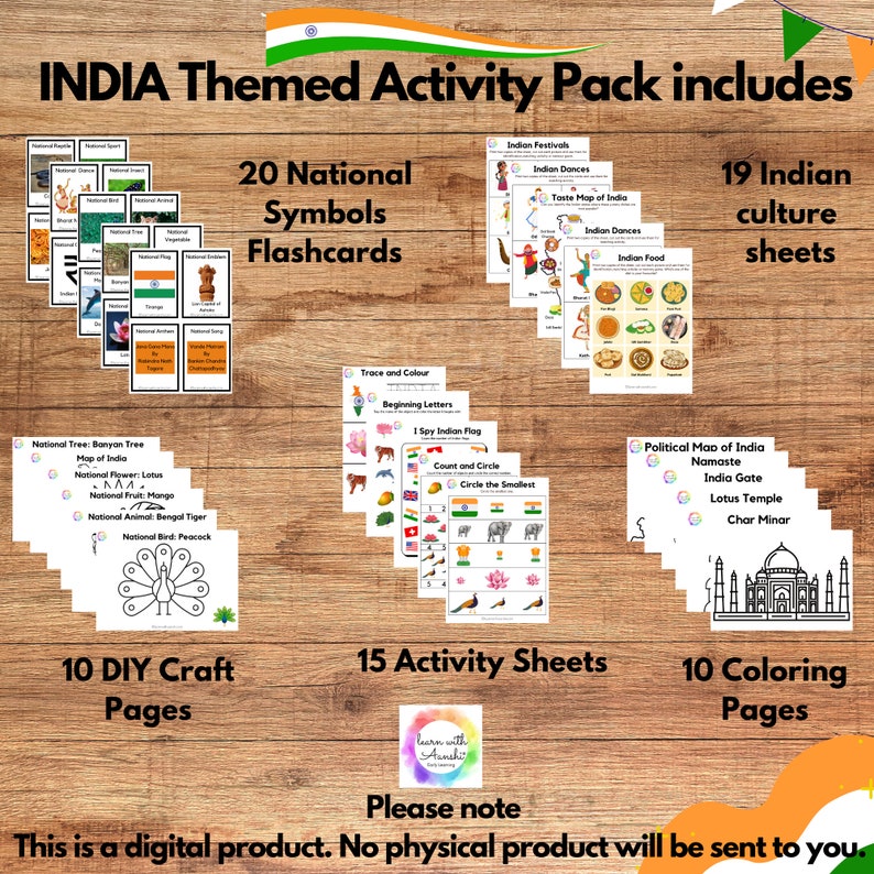 India Activity Printables, India Country Study, Learn About India ...