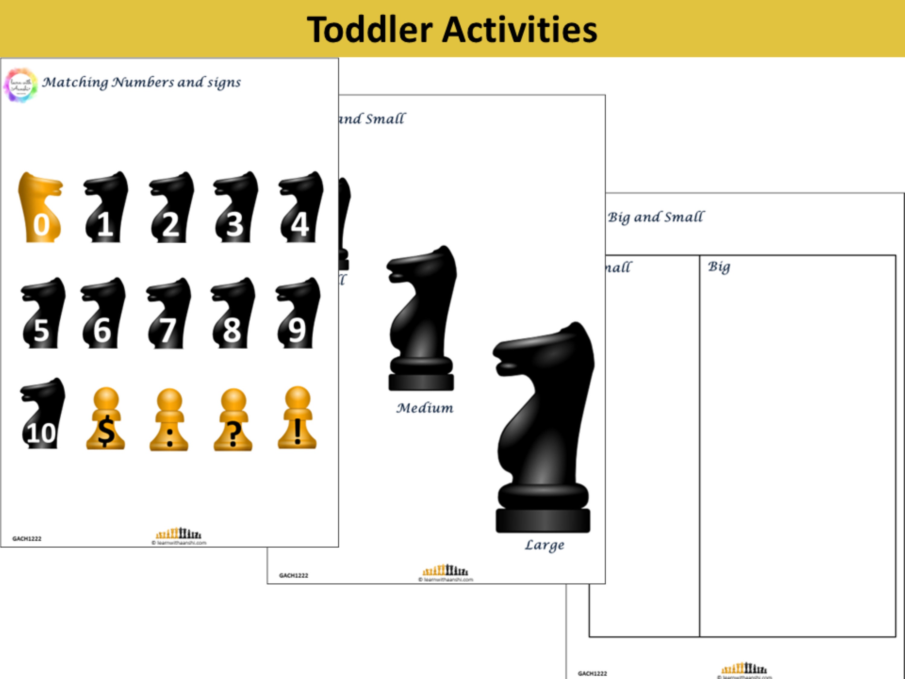Chess, Combo Pack for Kids, Busy Books, Chess Printables, Learning ...