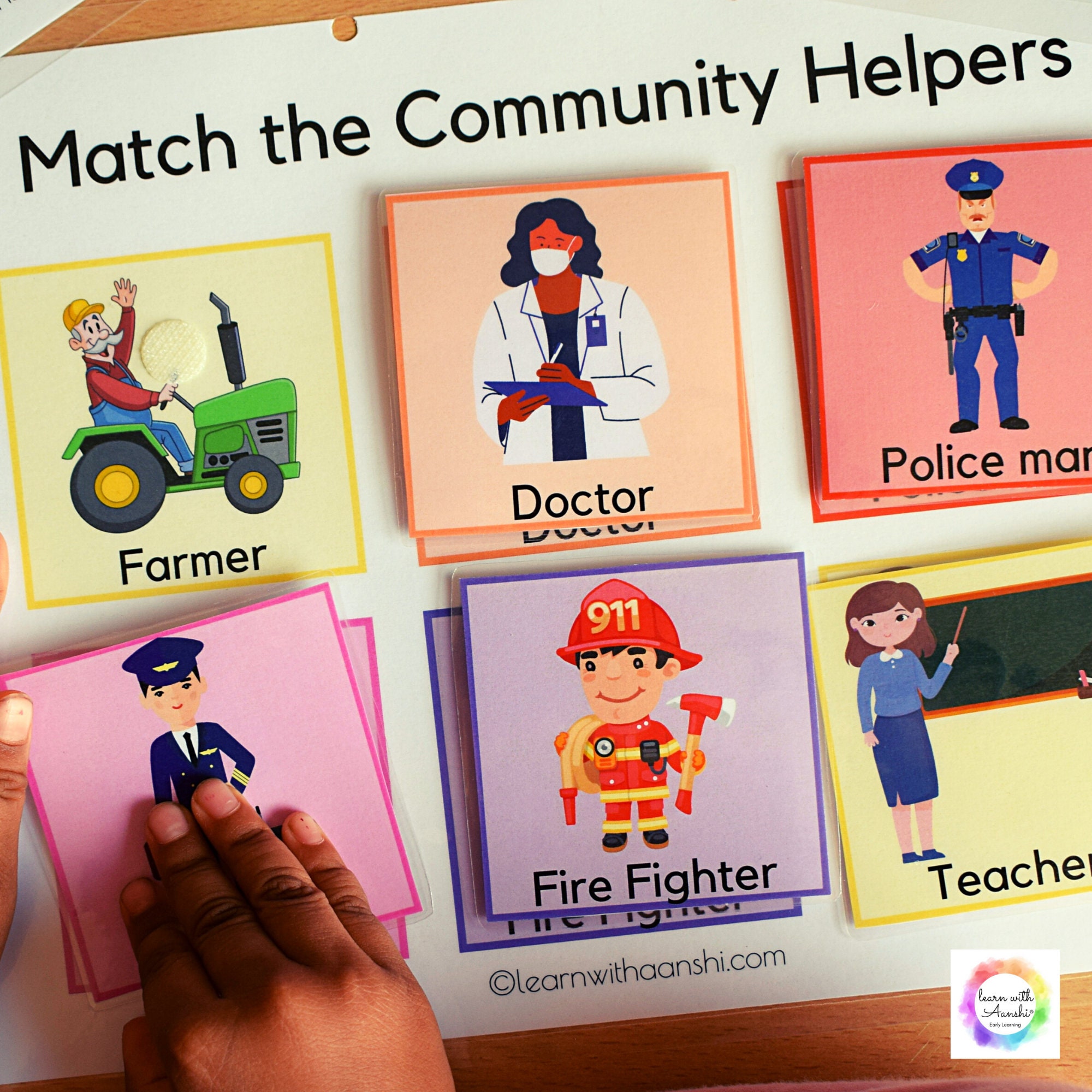 Community Helpers Printable Busy Book, Preschool Busy Books, Toddler ...
