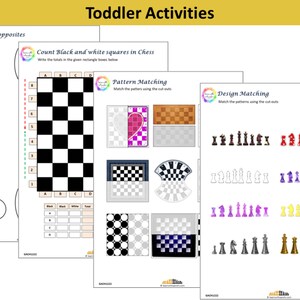 Chess, Combo Pack for Kids, Busy Books, Chess Printables, Learning ...