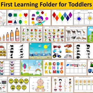First Learning Folder. Toddler Busy Book. Busy Book Printable. Learning ...