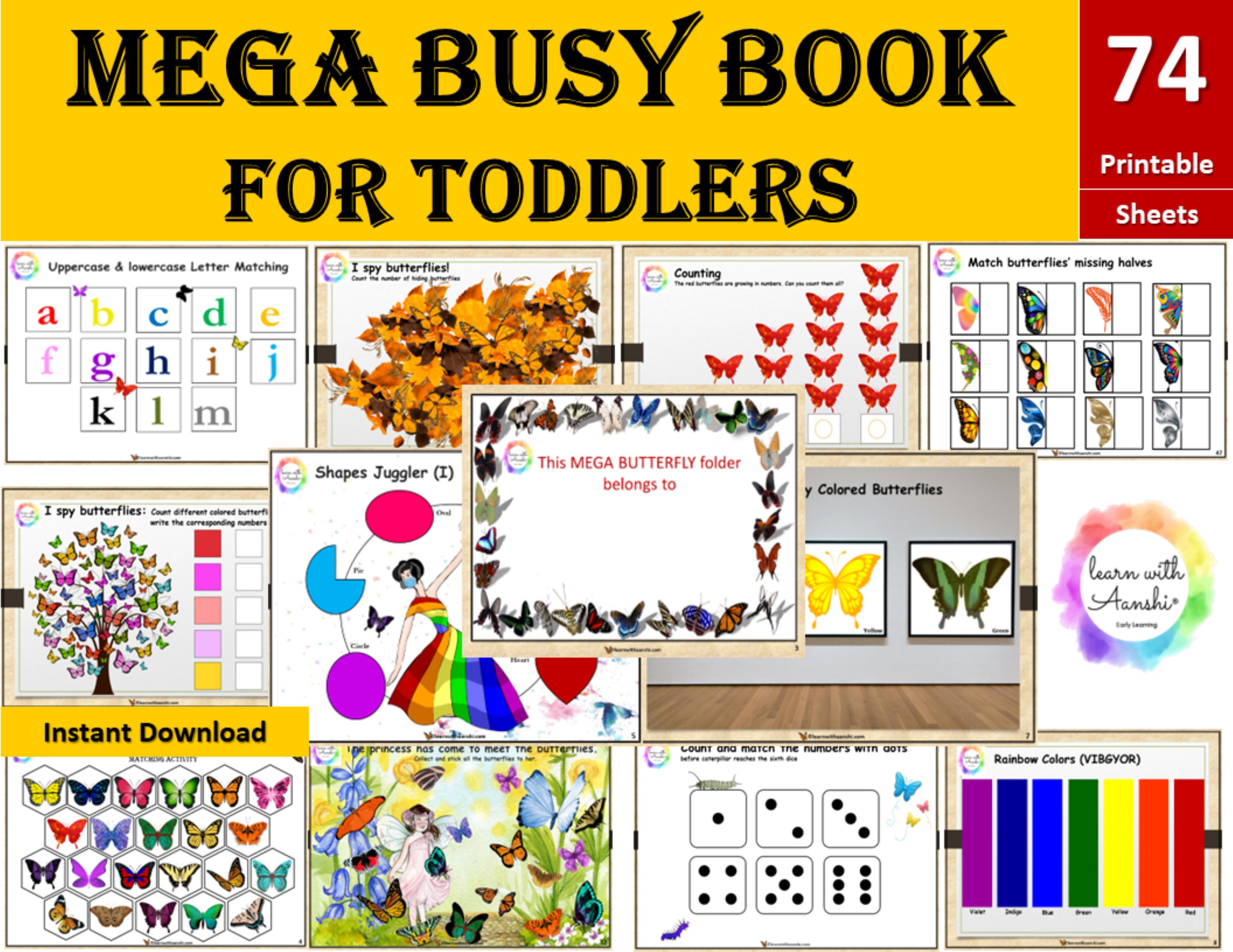Busy Book Bundle | First Learning Folder & Mega Busy Book | Toddler ...