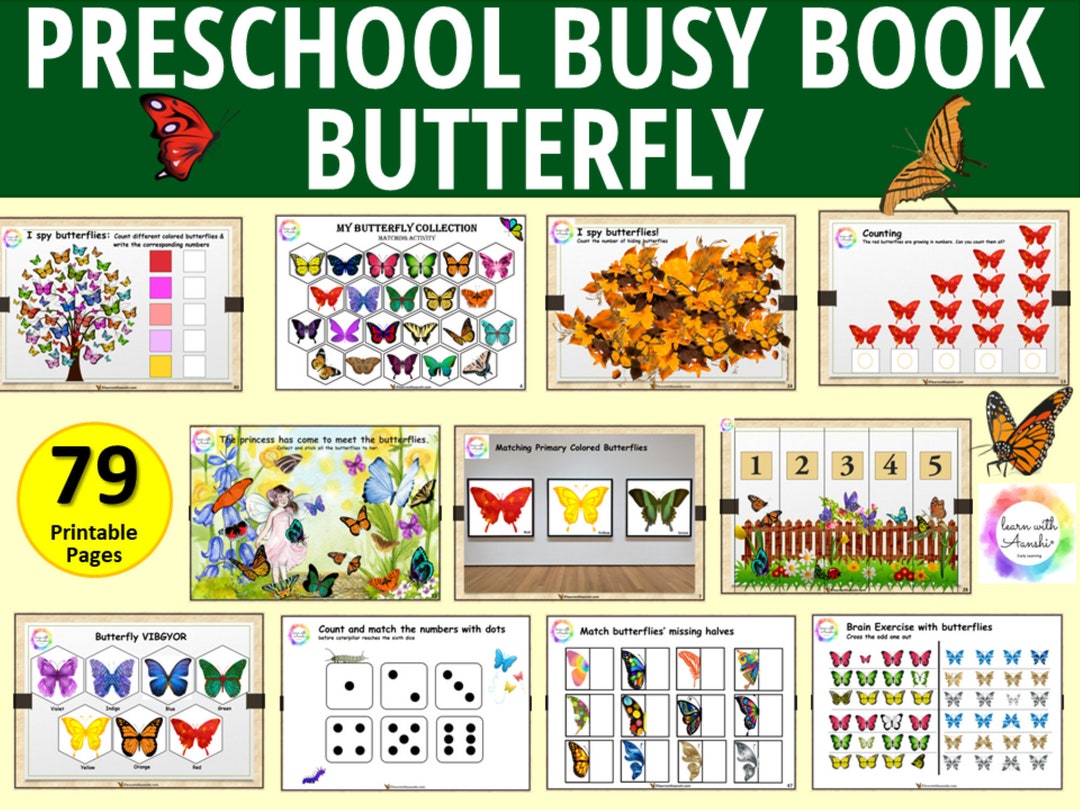 Learning Binder for Toddlers - Butterfly Theme Mega Pack | Busy Book ...