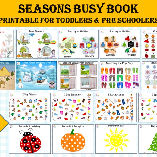 Matching Seasons Printables - Etsy