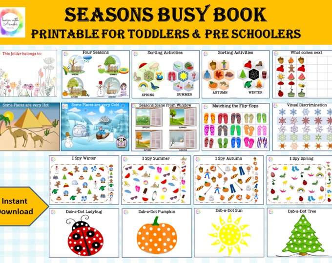 Four Seasons Sorting Mats for Toddlers - Etsy Canada