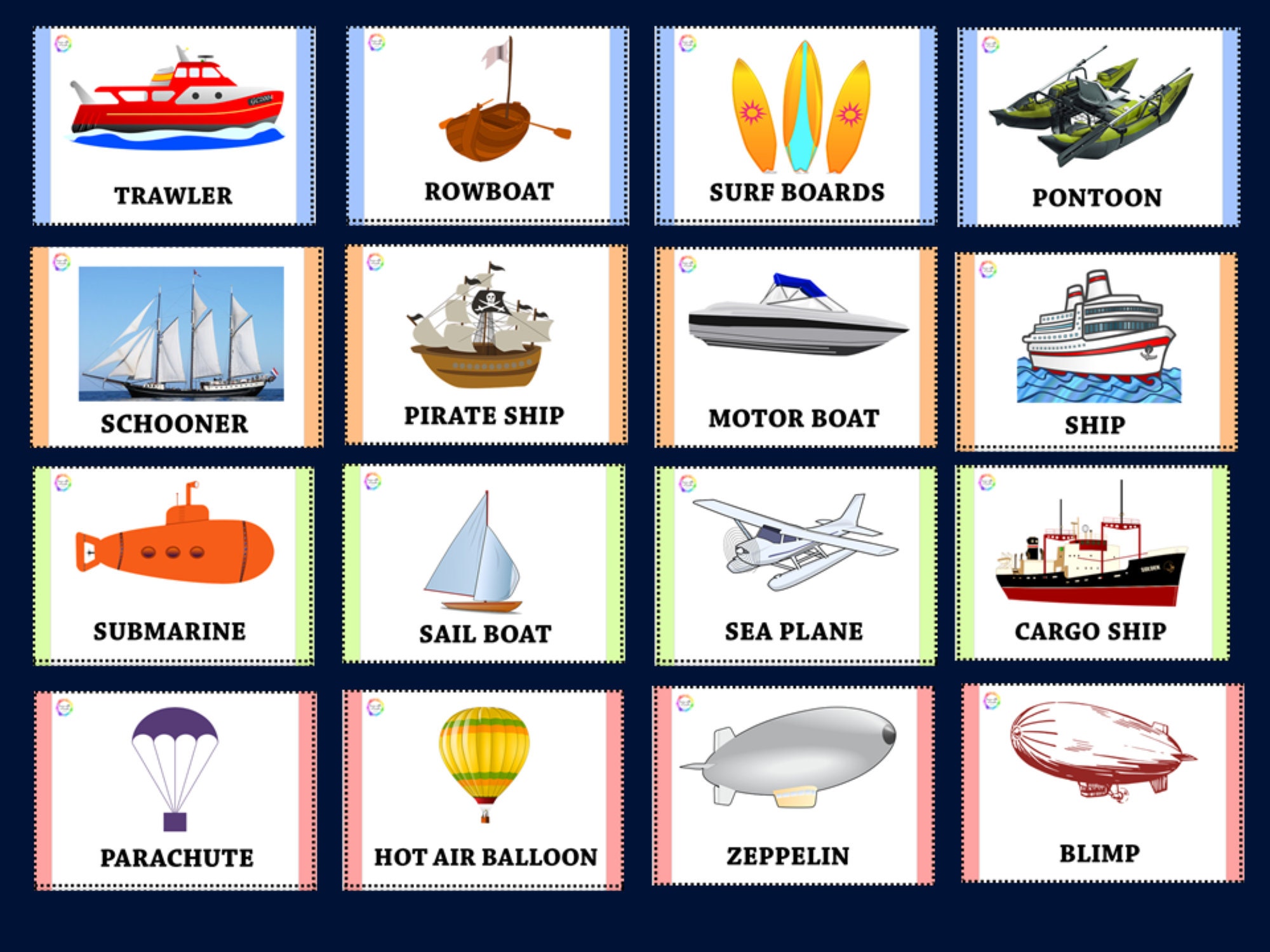 Buy Vehicles Flashcards Megapack | Means of Transportation | Learning ...