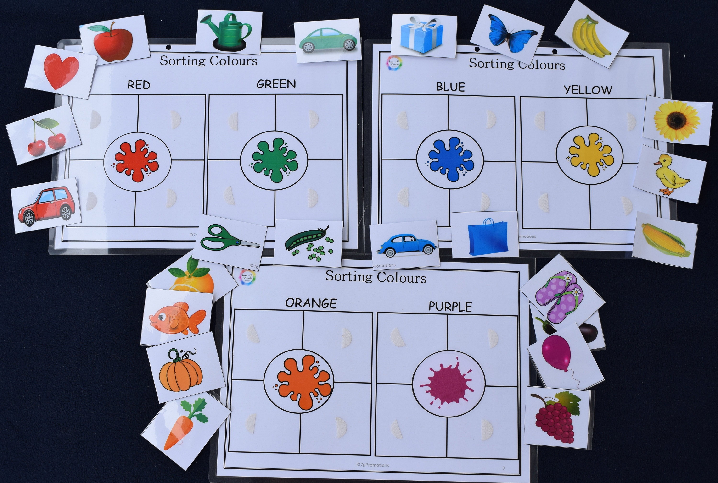 Color Sorting Worksheet Color Matching Pre Schooler Busy Book Home ...