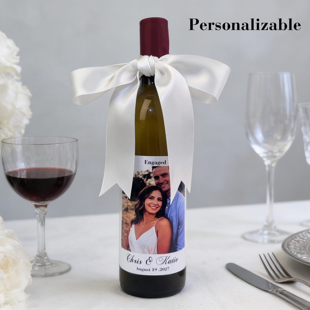 Custom Wine Bottle Label/personalized Champagne Label/engagement Gift ...