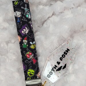 Invader Zim Inspired Keychain With Metal Accent Hardware - Etsy