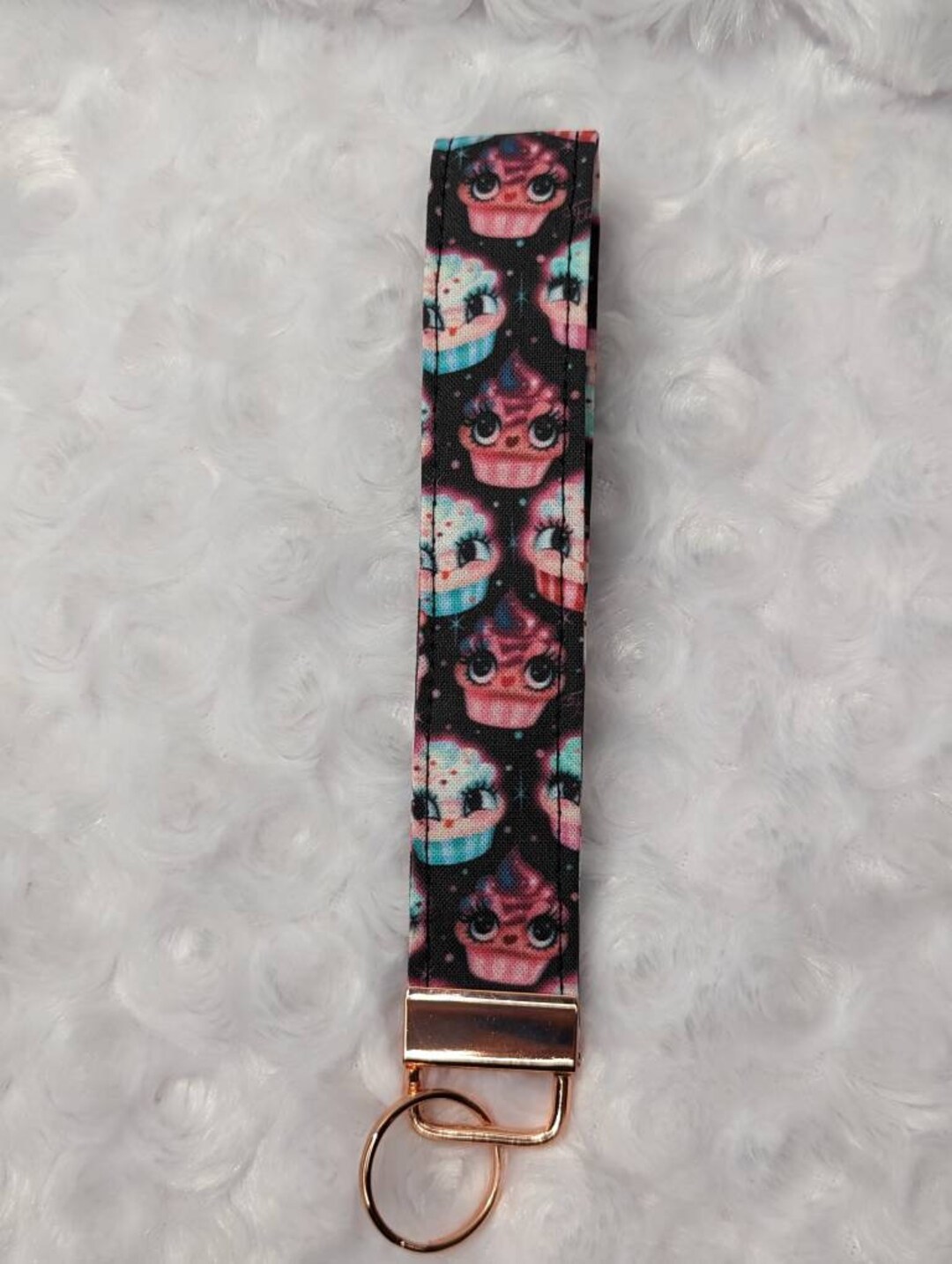 Cute Cupcake Miss Fluff Keychain With Metal Accent Hardware - Etsy