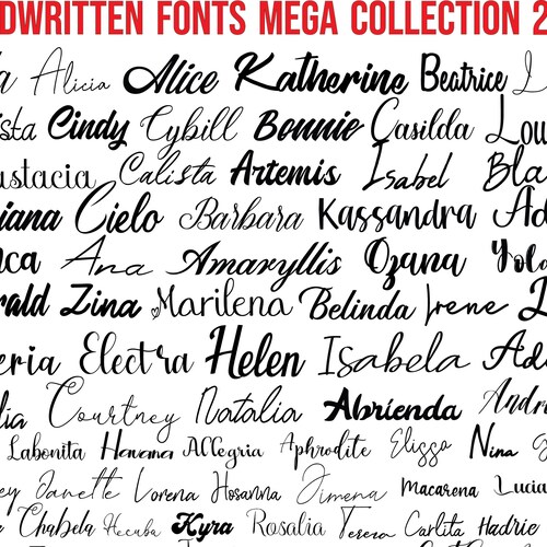 Calligraphy Fonts SVG Cursive Font SVG Handwritten Font SVG - Etsy Australia