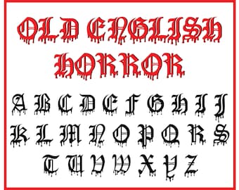 Horror Font SVG, Alphabet SVG, Instant Download, Font SVG, Hallowen Svg ...