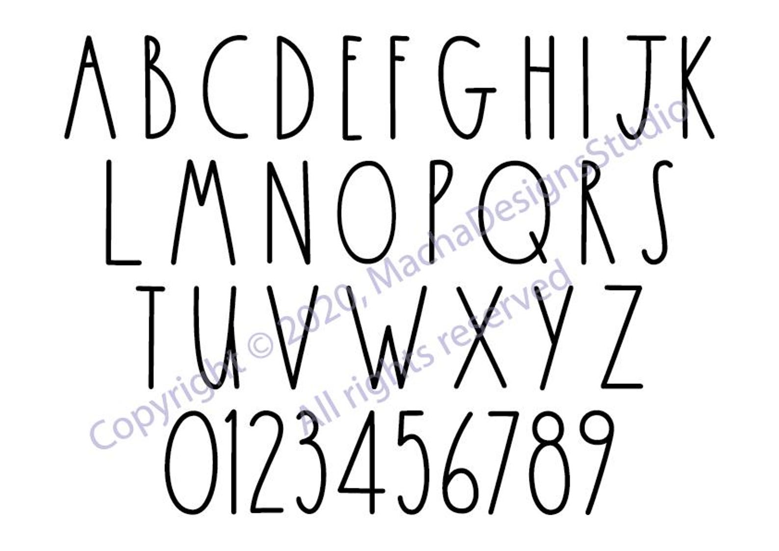 Rae Dunn Font SVG: Farmhouse Alphabet Clipart (digital Download) - Etsy