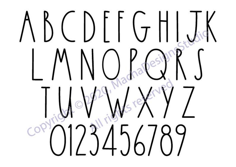 Rae Dunn Font SVG: Farmhouse Alphabet Clipart (digital Download) - Etsy