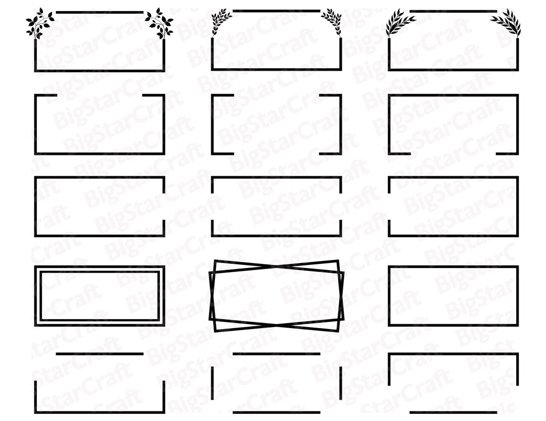 Rectangle Outline SVG Bundle: Decorative Border Frames for Cricut ...