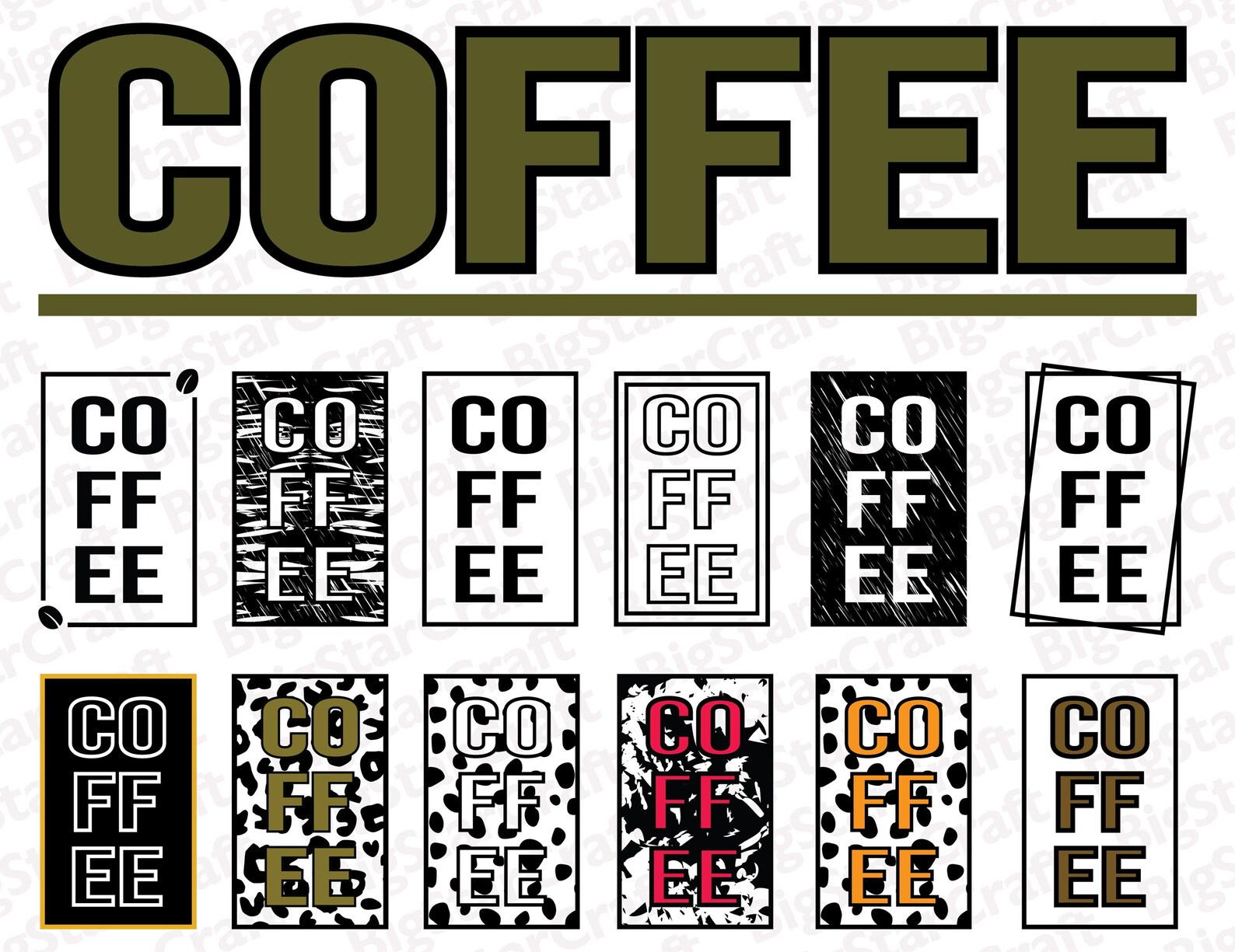 Coffee Borders SVG Bundle: Clipart, Cafe Divider (digital Files) - Etsy