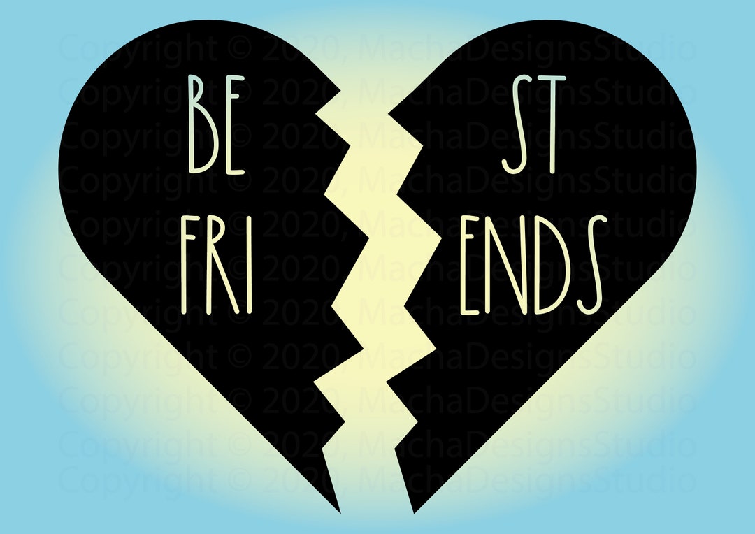 Best Friends Heart SVG, Best Friends SVG, Friends SVG, Best Friends ...
