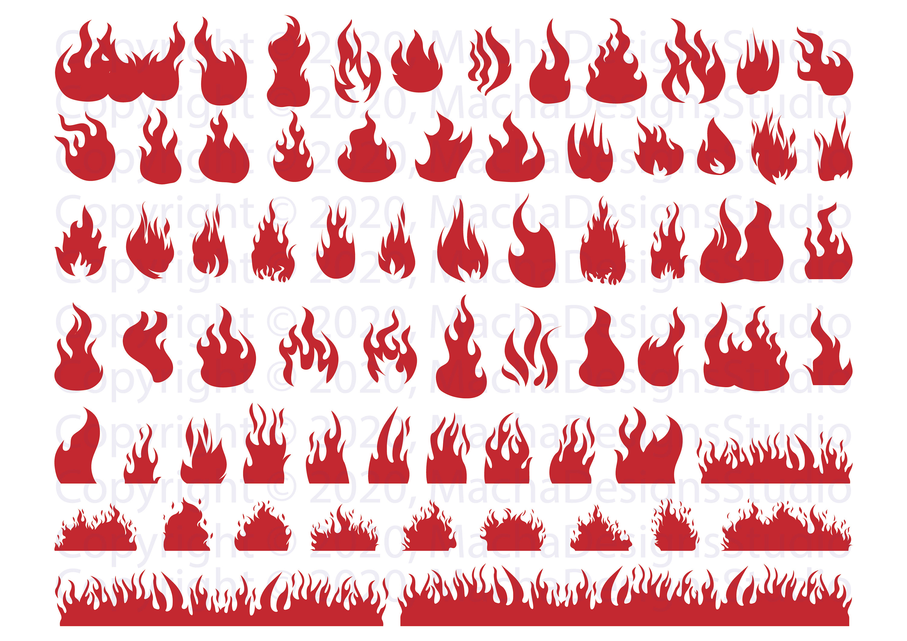 Fire Bundle SVG Fire SVG Instant Download Flame SVG Flames | Etsy