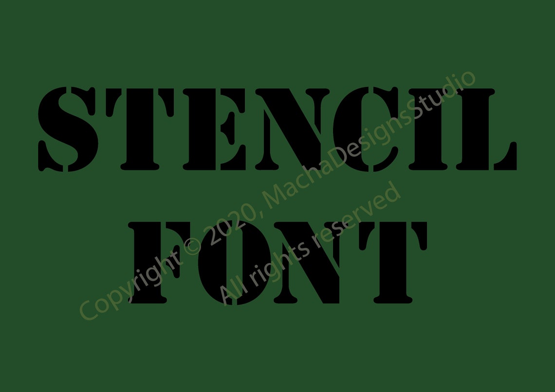 Stencil Font SVG Instant Download Stencil Alphabet SVG | Etsy Canada