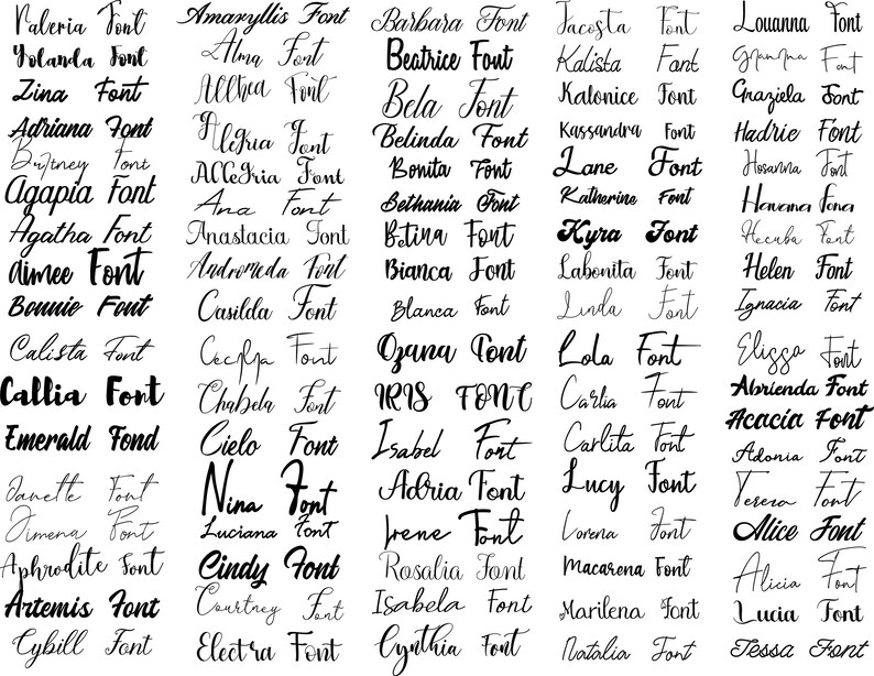 500 FONTS BUNDLE Font Svg Mega Collection Fonts Cursive - Etsy Australia