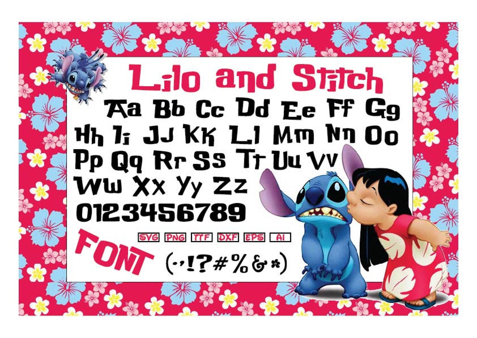 Lilo and Stitch FONT SVG Lilo and Stitch SVG Lilo and Stitch - Etsy
