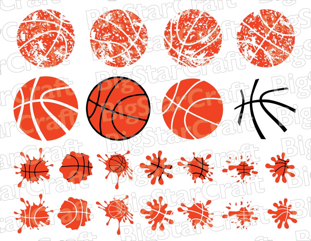 Basketball SVG Bundle: Sports Clipart, Cricut & Silhouette Files ...