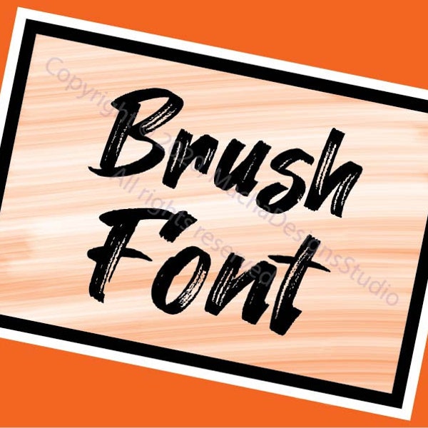 Paint Brush Font - Etsy
