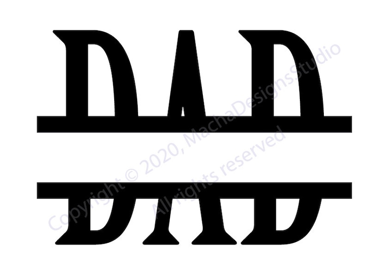 Dad SVG Dad Split Text T Shirt Svg Instant Download Father - Etsy