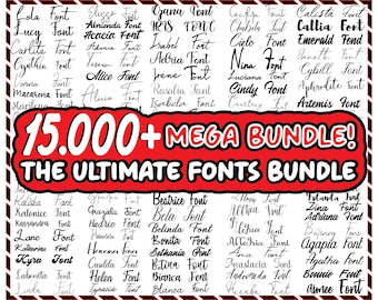 500 FONTS, INSTANT DOWNLOAD, Fonts for Canva, Wedding Fonts Bundle ...