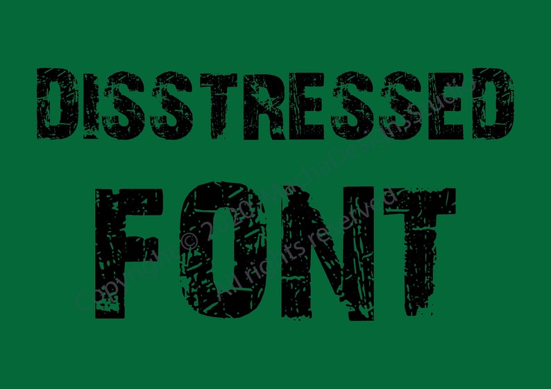 Distressed Font SVG, Distressed Font TTF, Instant Download, Font Svg ...