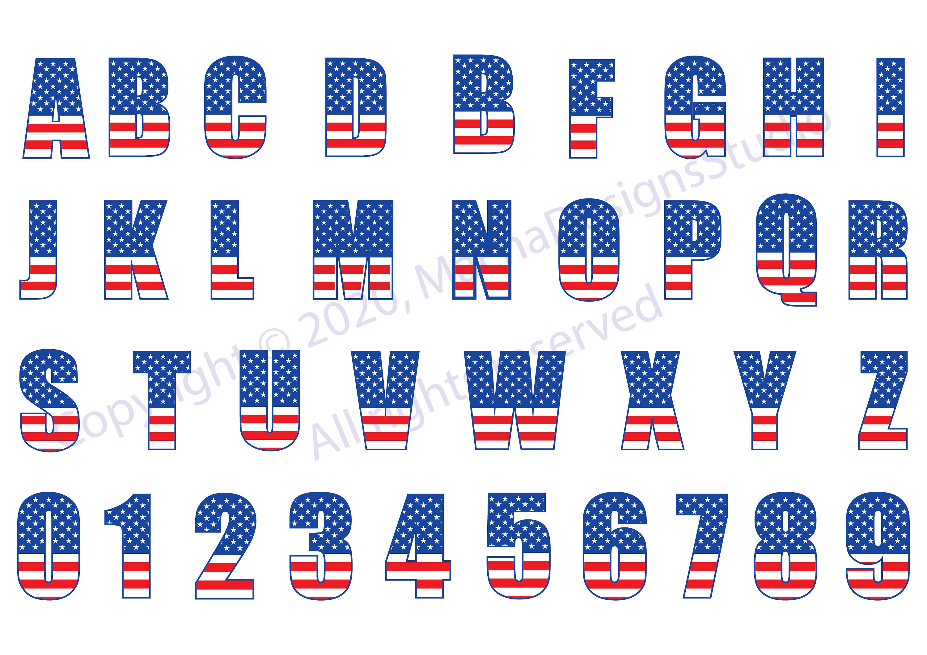USA Flag Font SVG: American Alphabet (instant Download) - Etsy Canada