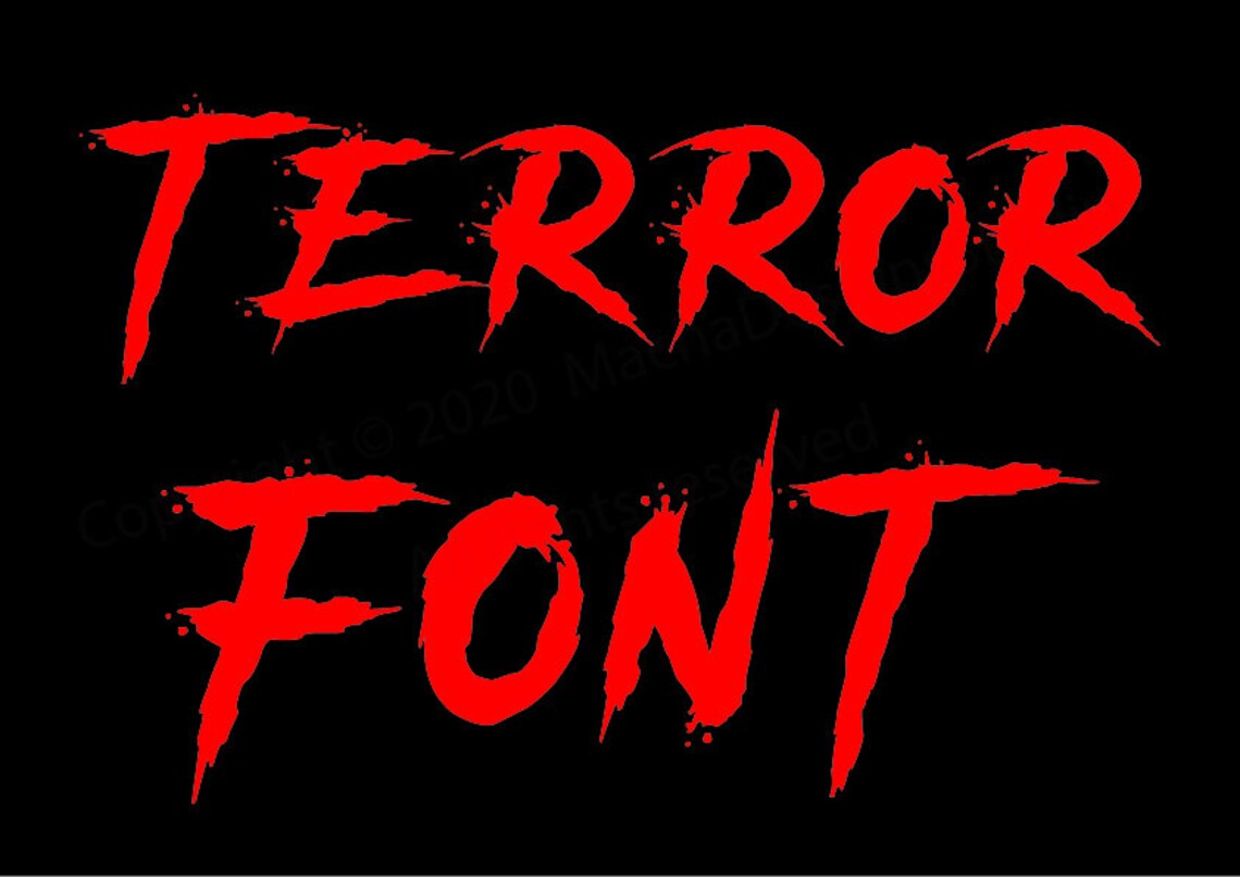 Terror Font SVG, Halloween Svg, Hallowen Font SVG, Horror SVG, Horror ...